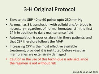 Triple-H Therapy for Cerebral Vasospasm following Aneurysmal ...