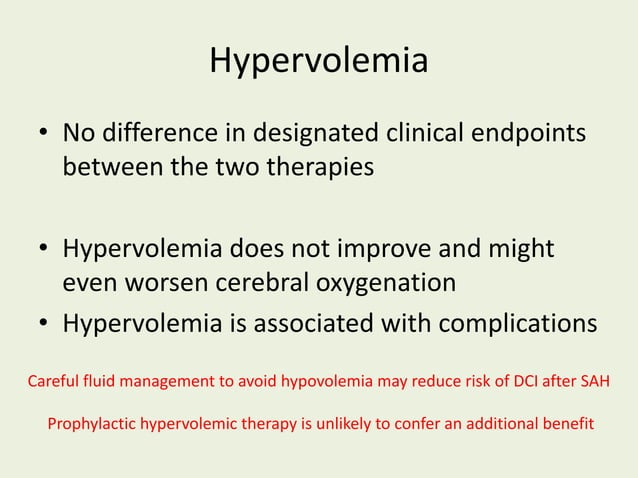 Triple-H Therapy for Cerebral Vasospasm following Aneurysmal ...