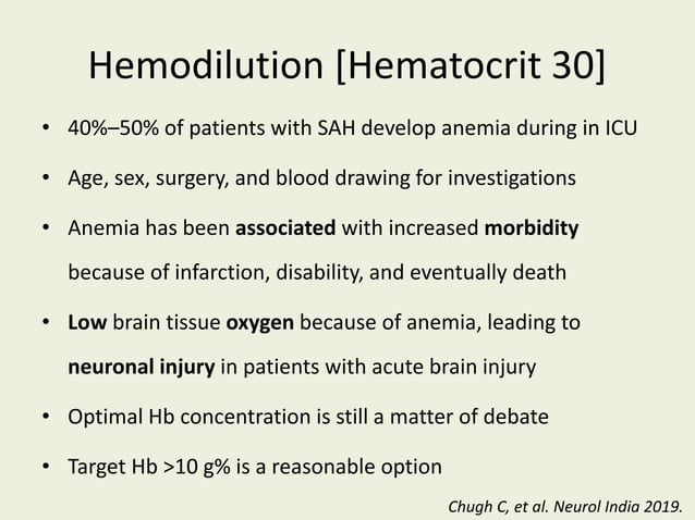 Triple-H Therapy for Cerebral Vasospasm following Aneurysmal ...