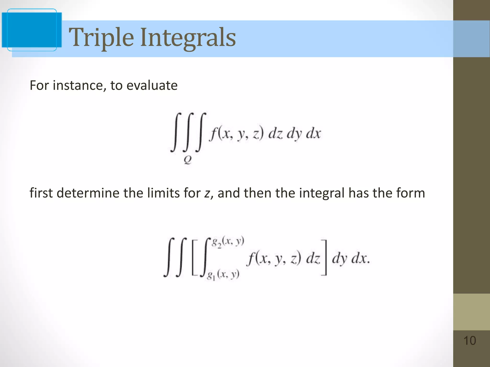 Triple integrals and applications | PPT