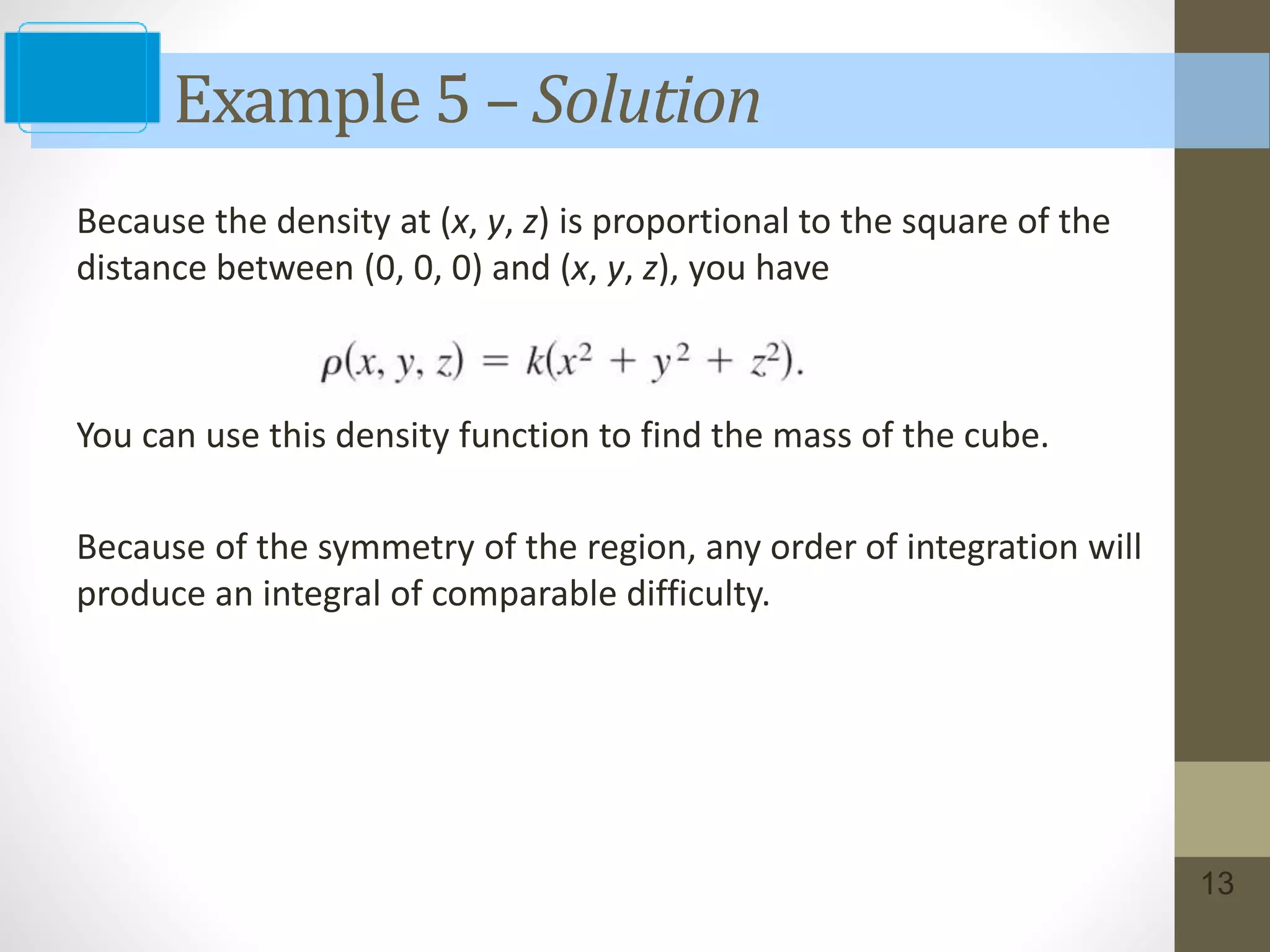 Triple integrals and applications | PPT