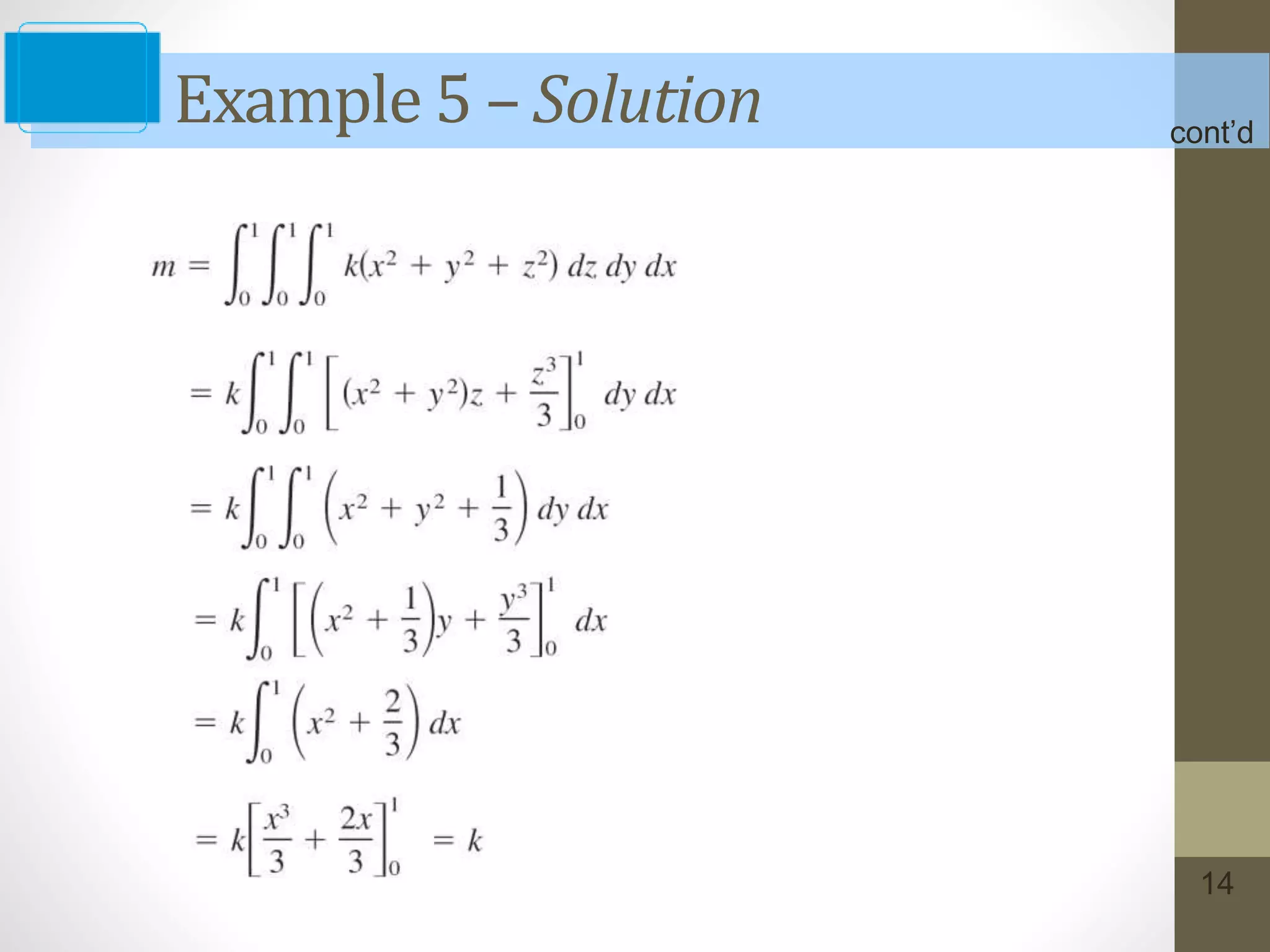 Triple integrals and applications | PPT