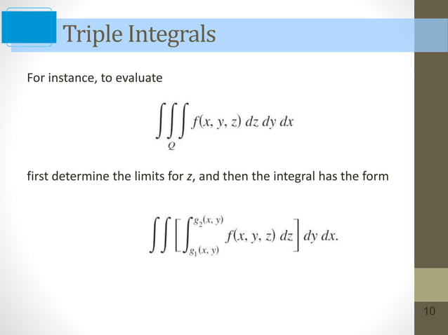 Triple integrals and applications | PPT | Physics | Science