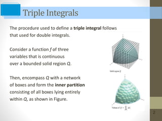 Triple integrals and applications | PPT