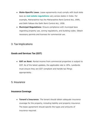 Triple net lease NNN agreement and landlords | PDF