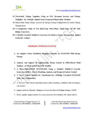 M.E/M.TECH IEEE PED PROJECTS @ TRICHY TRIPLE N INFOTECH. | PDF