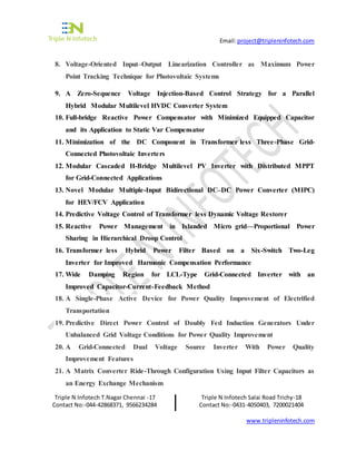 M.E/M.TECH IEEE PED PROJECTS @ TRICHY TRIPLE N INFOTECH. | PDF