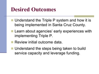 Triple P Presentation for First 5 Santa Cruz County Commission | PPTX