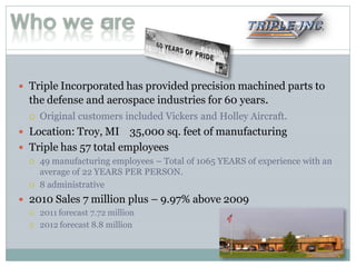 Triple Incorporated | PDF