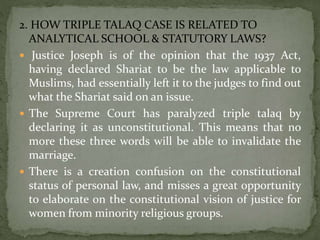 Triple Talaq in relation to Jurisprudence | PPTX