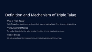 Triple Talaq under Muslim Law_______pptx | PPTX