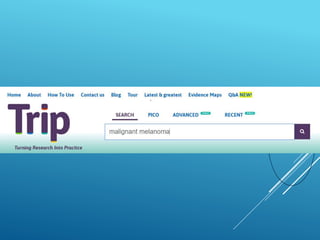 Evidence Based Medicine Master degree Course (Lecture 4): Searching ...