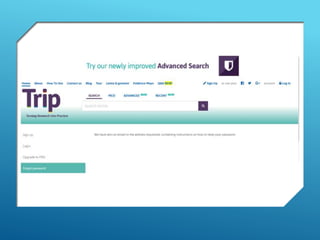 Evidence Based Medicine Master degree Course (Lecture 4): Searching ...