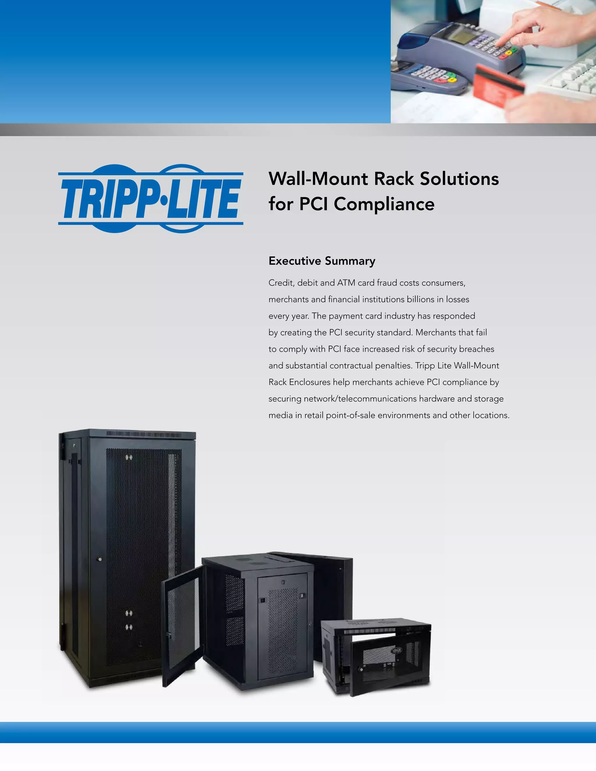 PCI Compliance with Tripp Lite Wall Mount Rack Cabinets | PDF