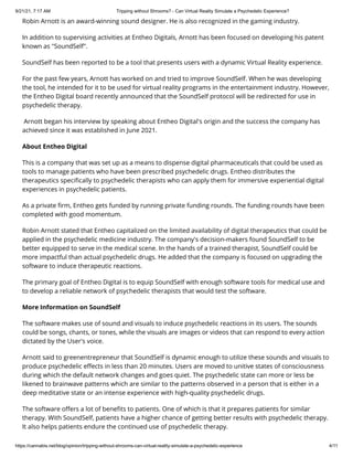 Tripping Balls in Virtual Reality - Can VR Simulate a Psychedelic Trip ...