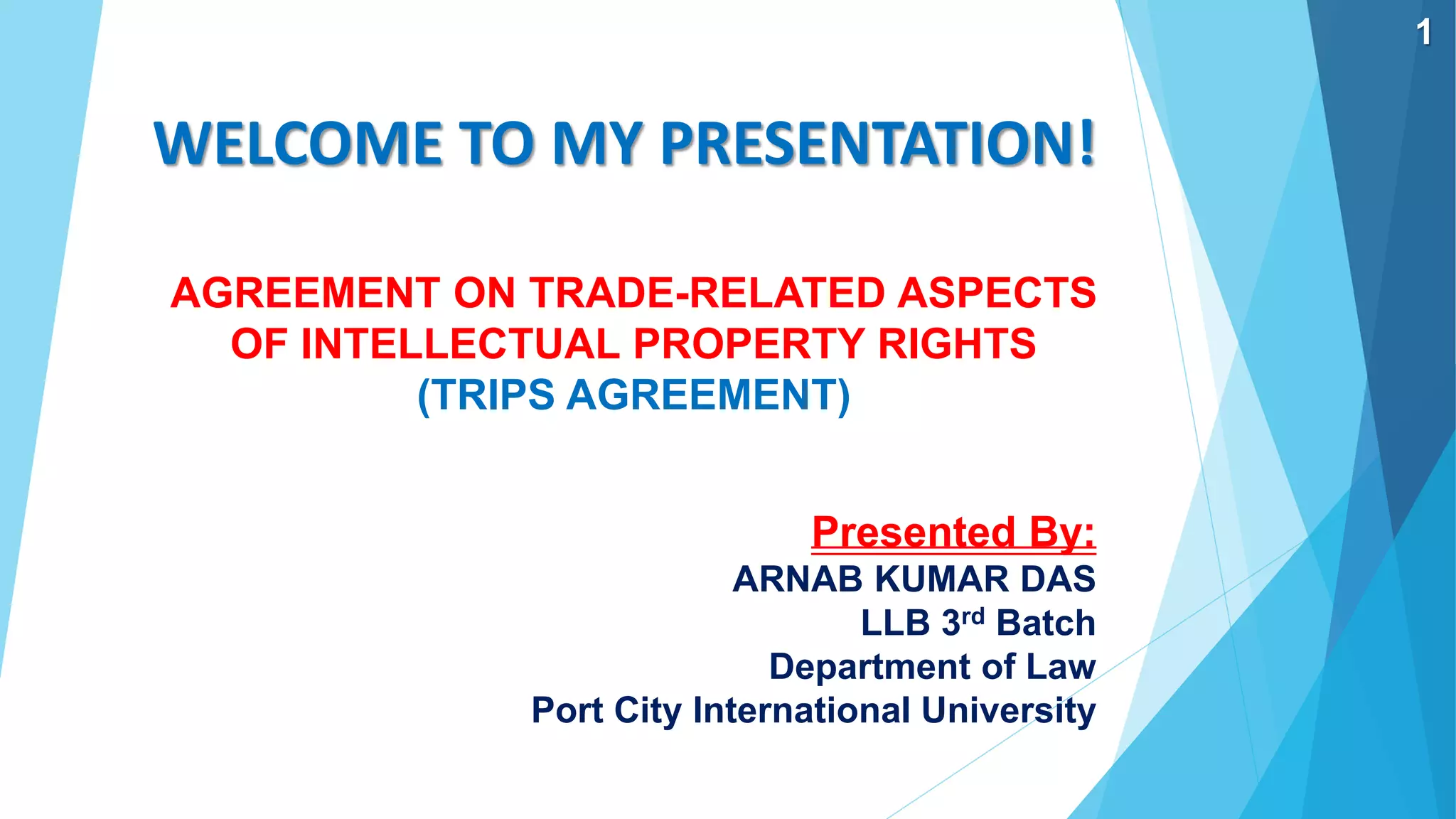 TRIPS Agreement (Part-1) | PPTX
