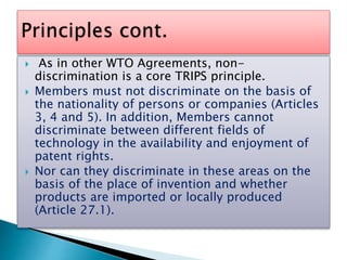 Trips agreement / WHO / WTO agreements | PPTX