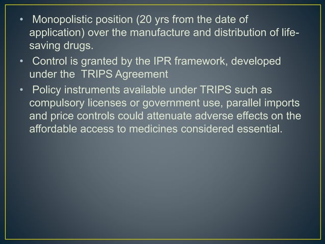 Trade Related Aspects Of Intellectual Property Rights (TRIPS) | PPTX