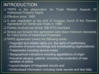 Trade Related Aspects Of Intellectual Property Rights (TRIPS) | PPTX