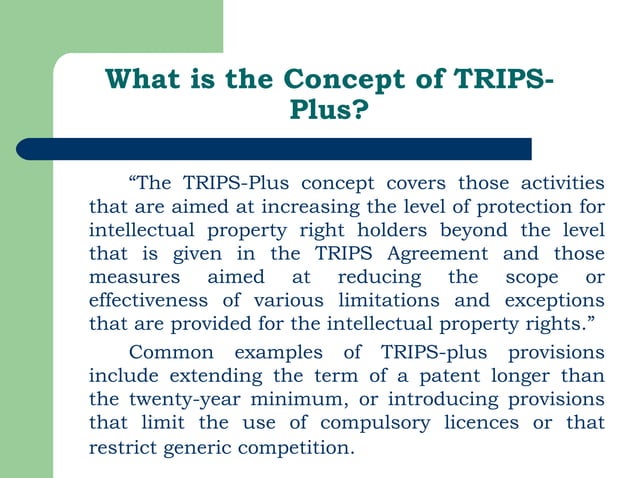 Trips plus edited | PPT | Law