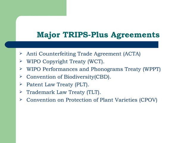 Trips plus edited | PPT | Law