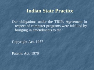 TRIPs Treaty and Computer Programs | PDF
