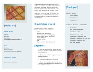 Tríptic informatiu: Curs sobre Bibliografia Sanitària - Nivell I | DOCX