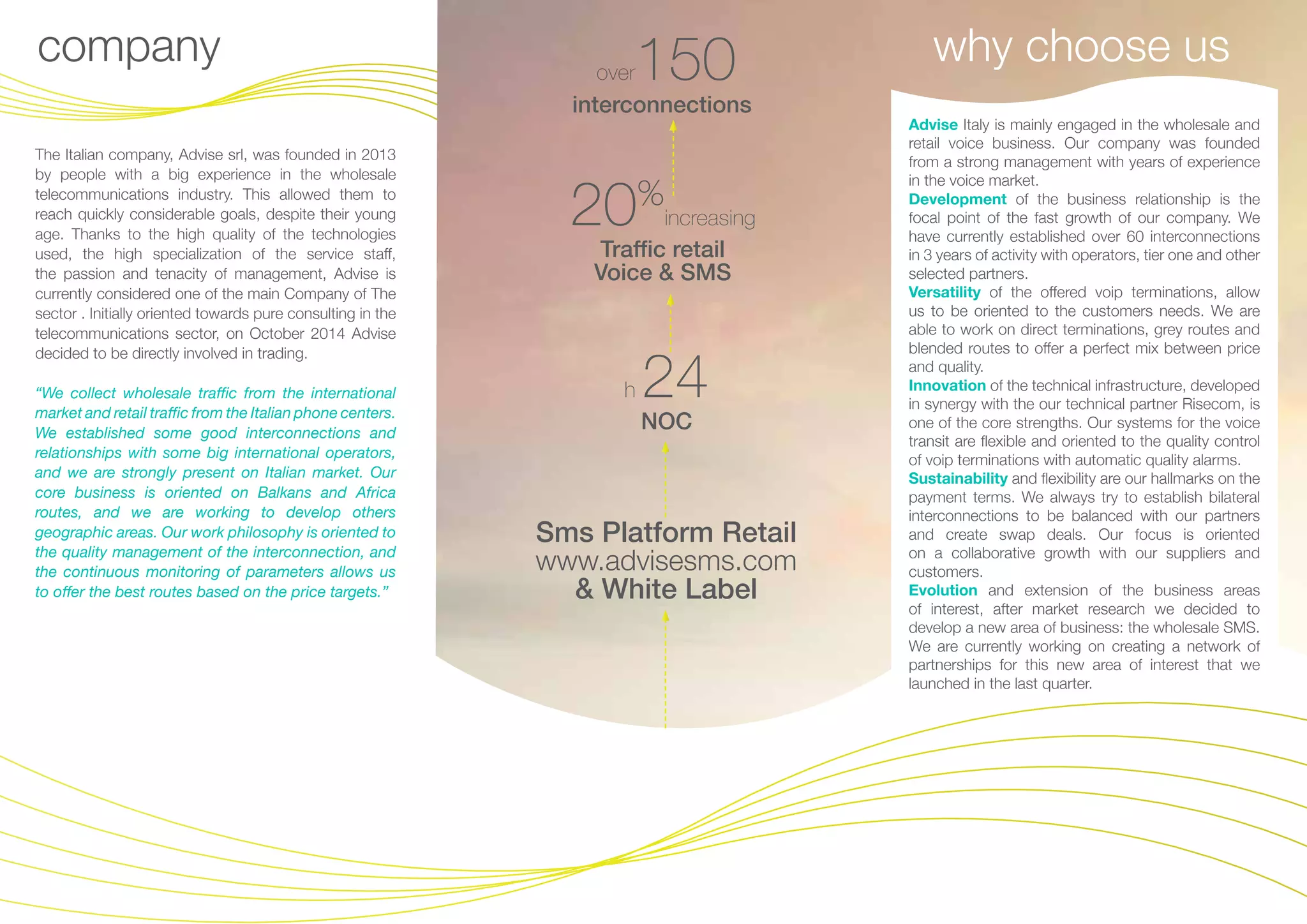 Flayer grafico per Advise Spa - 2018 | PDF | Telecommunications Industry | Industries