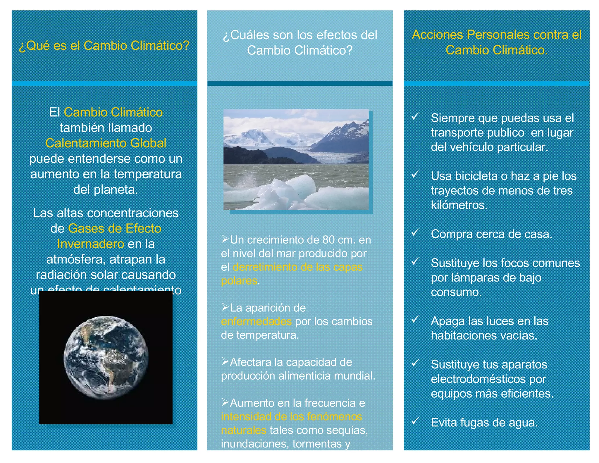 Triptico Cambio Climatico Final02 | PPT
