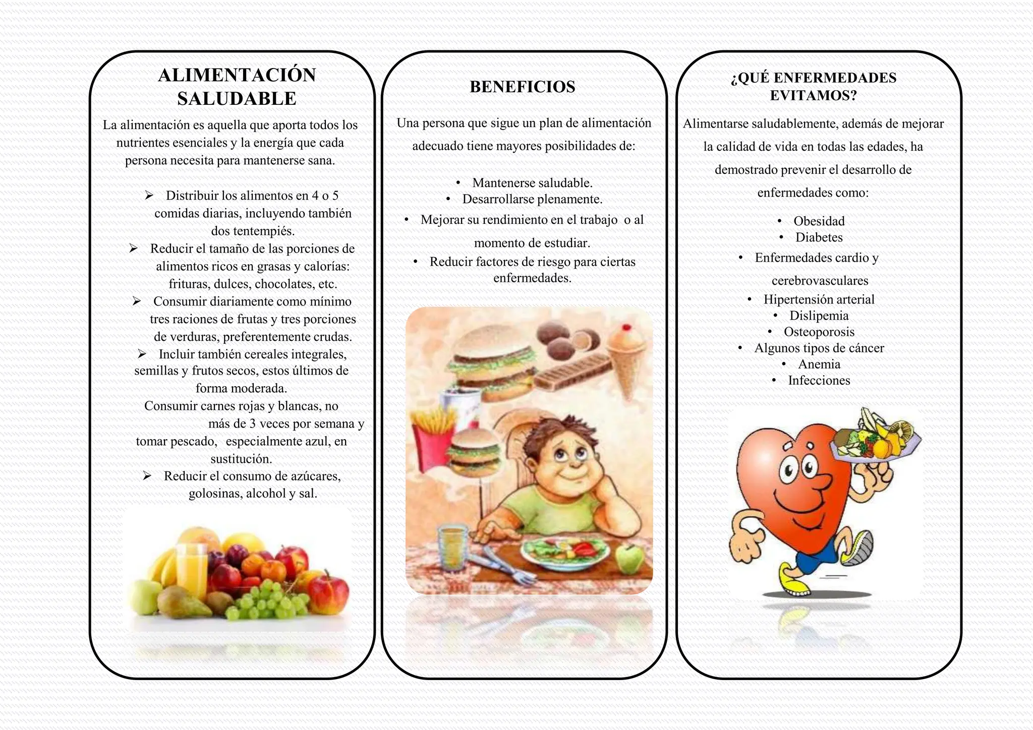 Triptico De La Alimentacion Saludable 5 Pptx