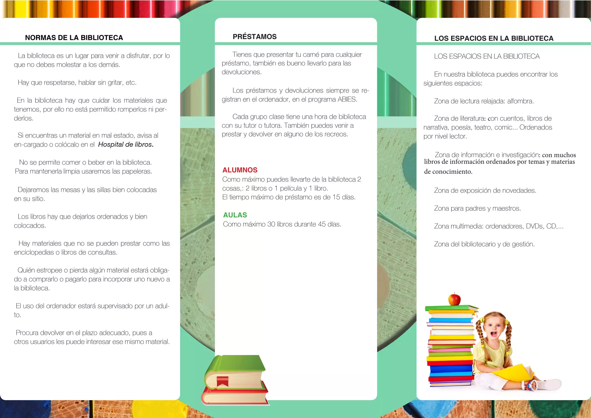 Tríptico biblioteca | PPT | Descarga Gratuita