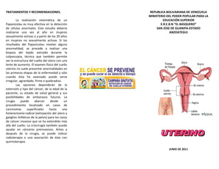 Triptico cancer de cuello uterino | DOC