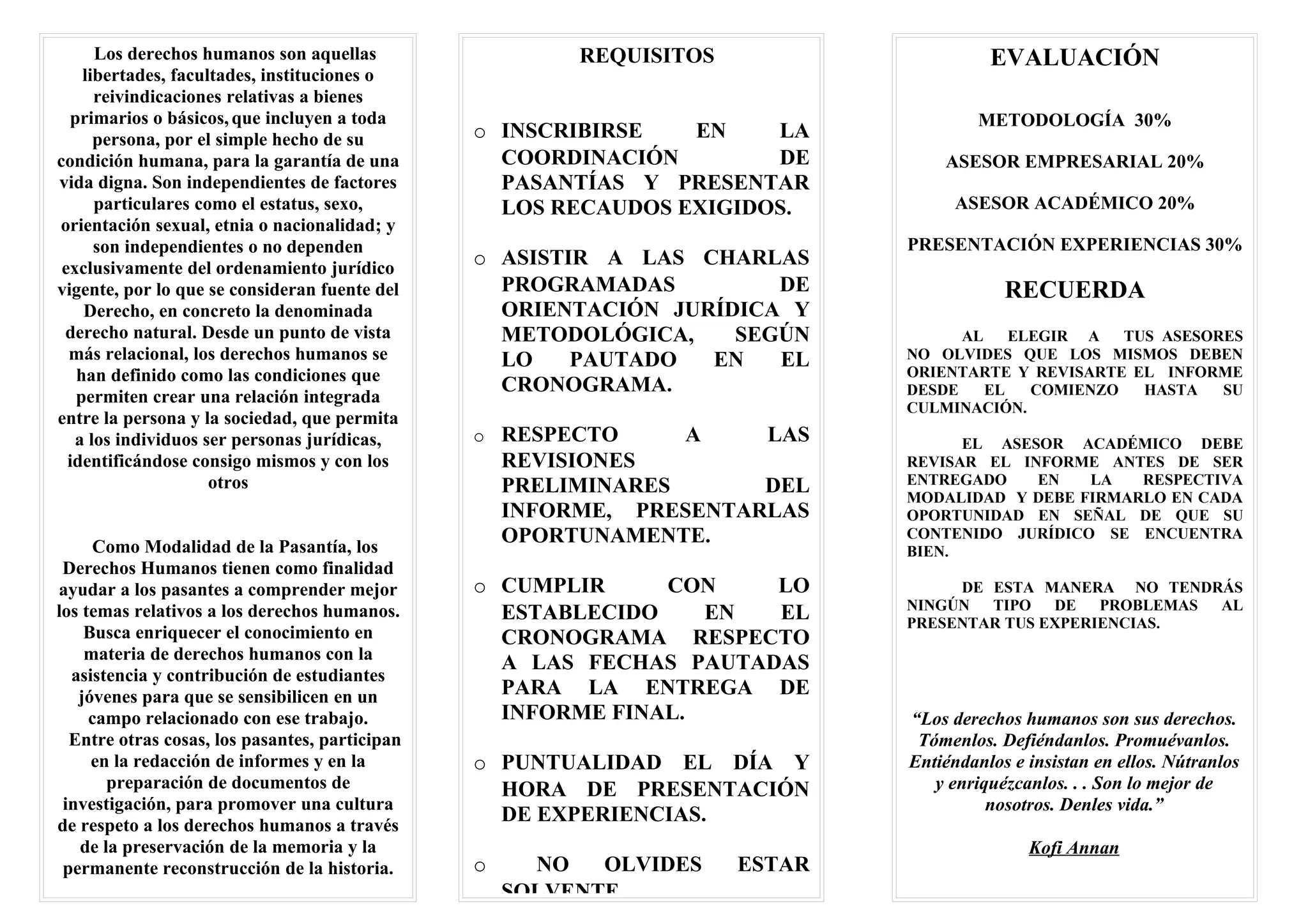 Triptico derechos humanos | DOC