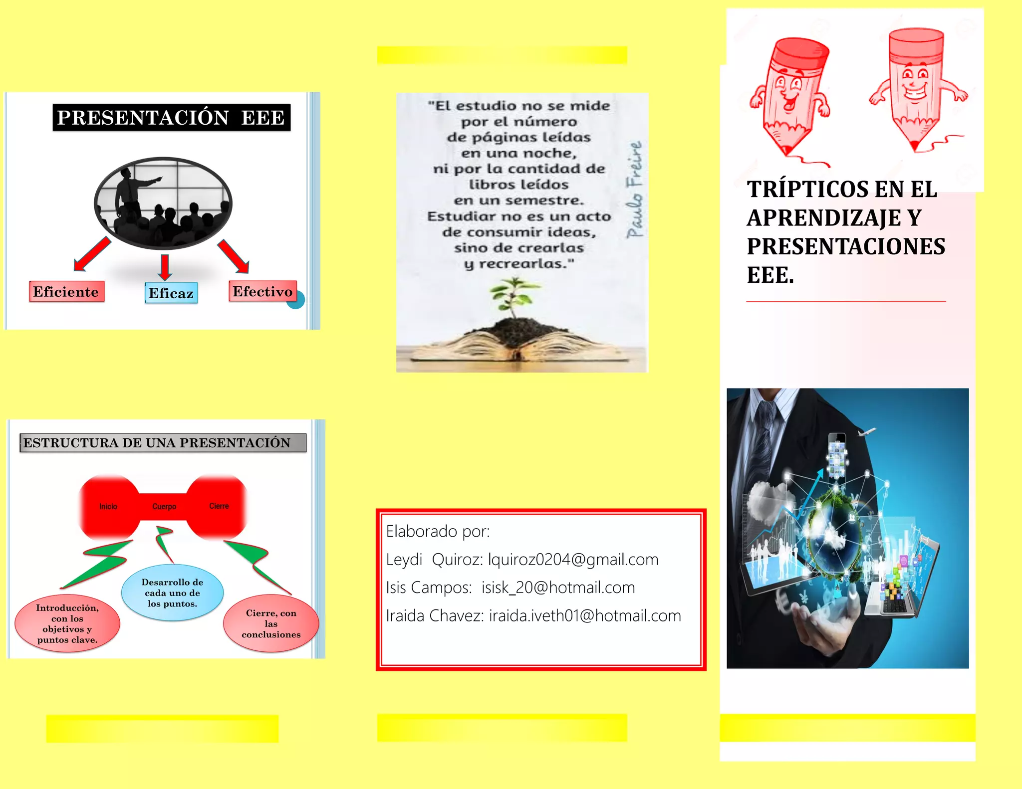 Tríptico de tríptico y presentaciones eee | PDF