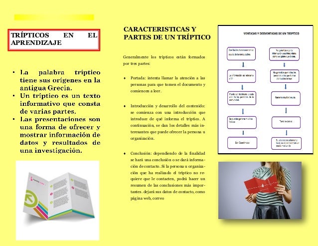 Tríptico de tríptico y presentaciones eee