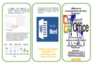 Plantilla Tríptico Para Trabajos De Microsoft Office Cómo Descargar