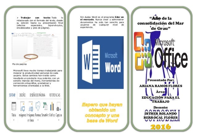 Triptico de word