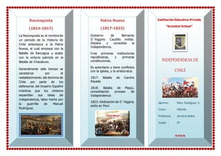 Triplico independencia de Chile | DOCX