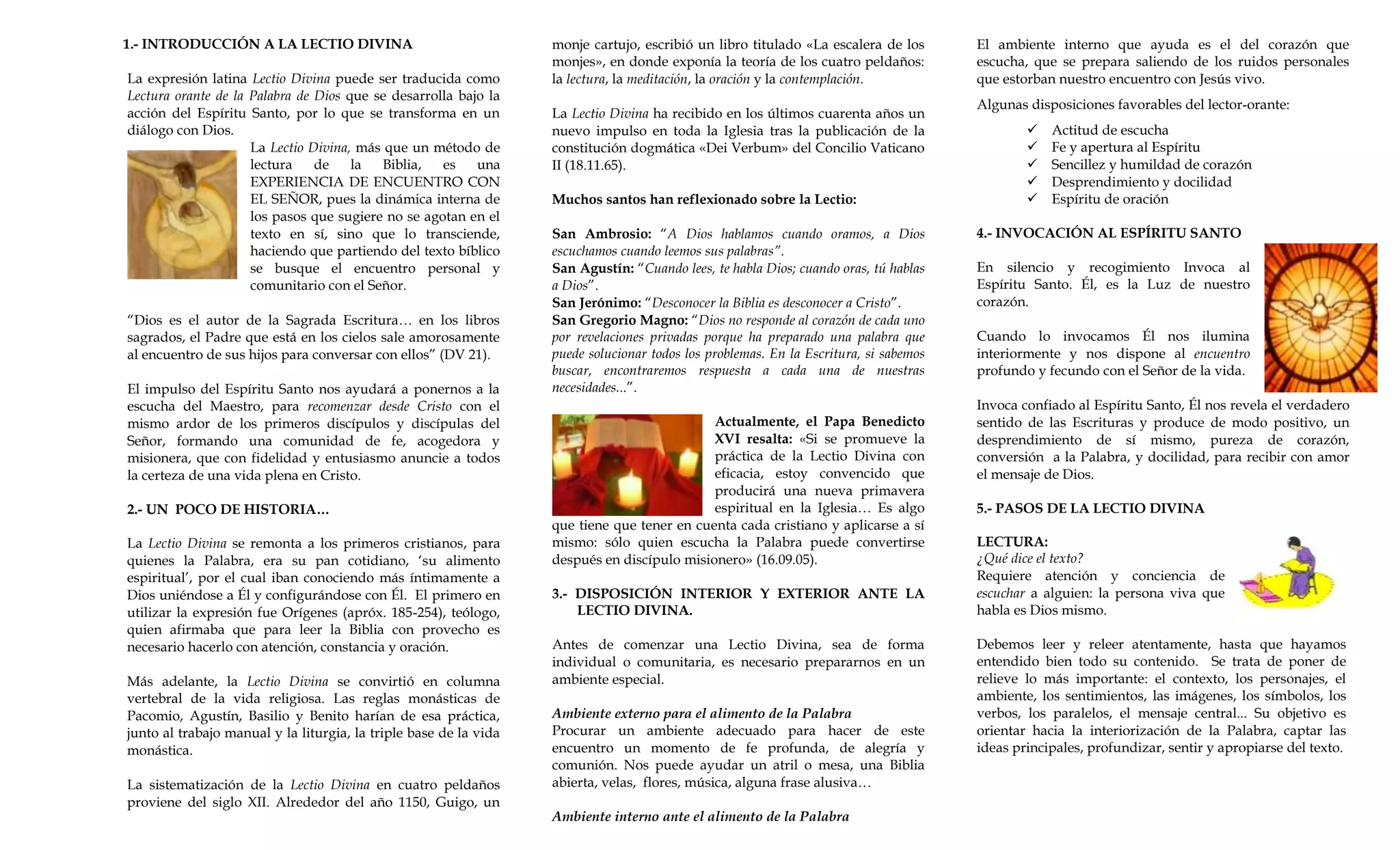 Triptico lectio divina | DOCX