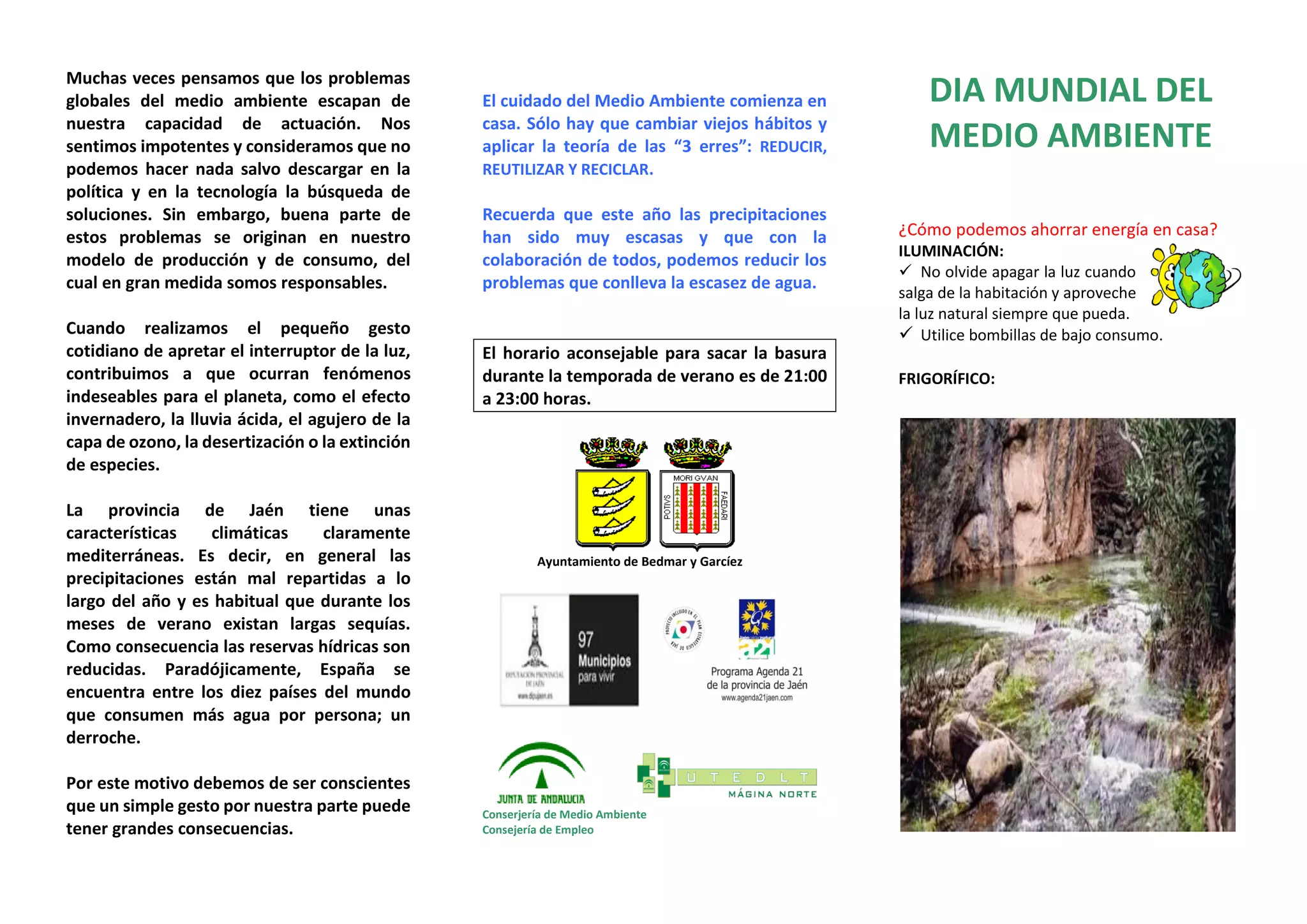 Triptico medio ambiente | PPT