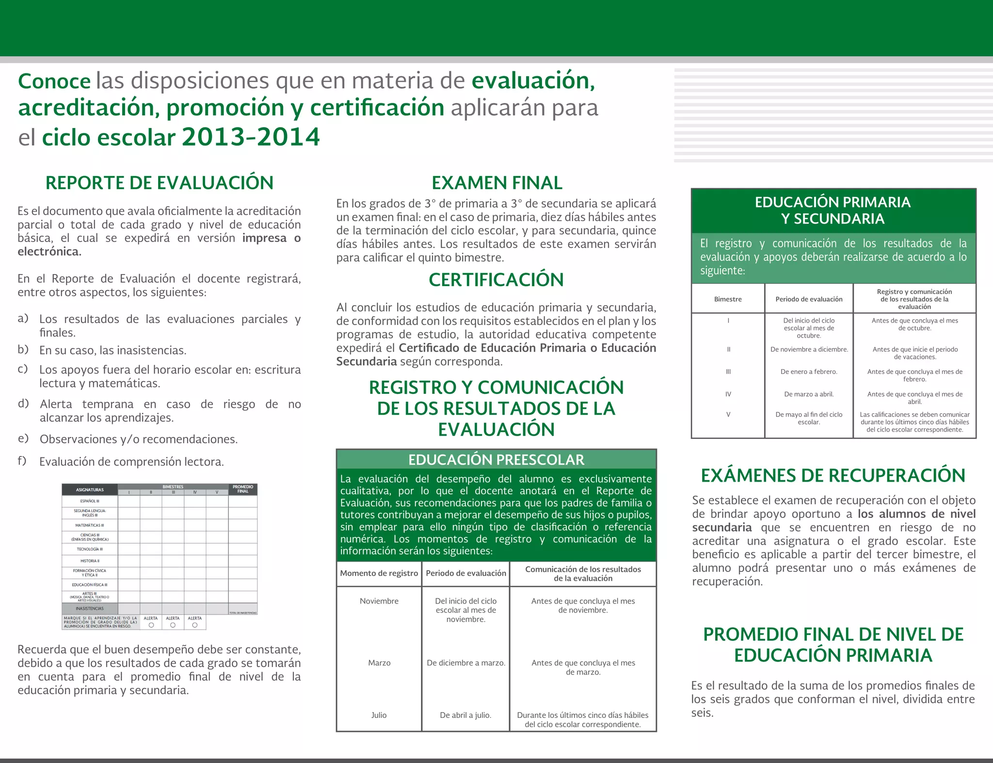 Triptico de las normas de control escolar. | PPT