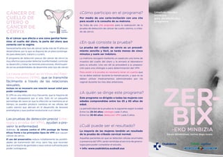 Tríptico: cáncer de cuello de útero o cáncer de cervix | PDF