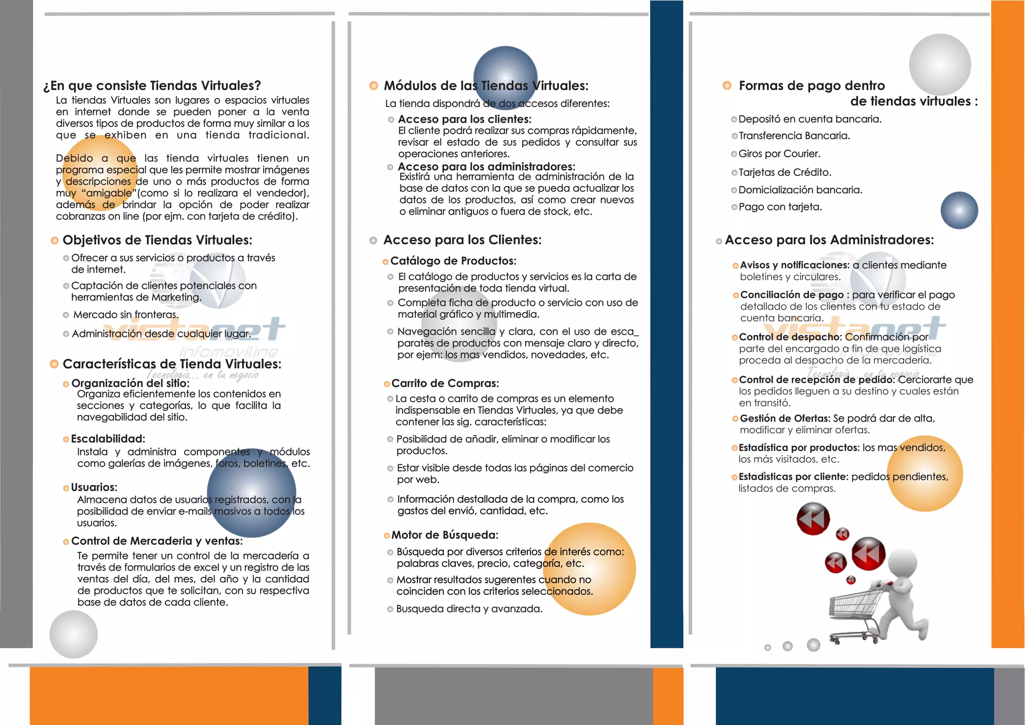 Triptico tiendas virtuales | PDF | Business | Business and Finance