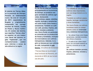 TRIPTICO TIERRAS ALTAS , CHIRIQUI, PANAMA | PDF