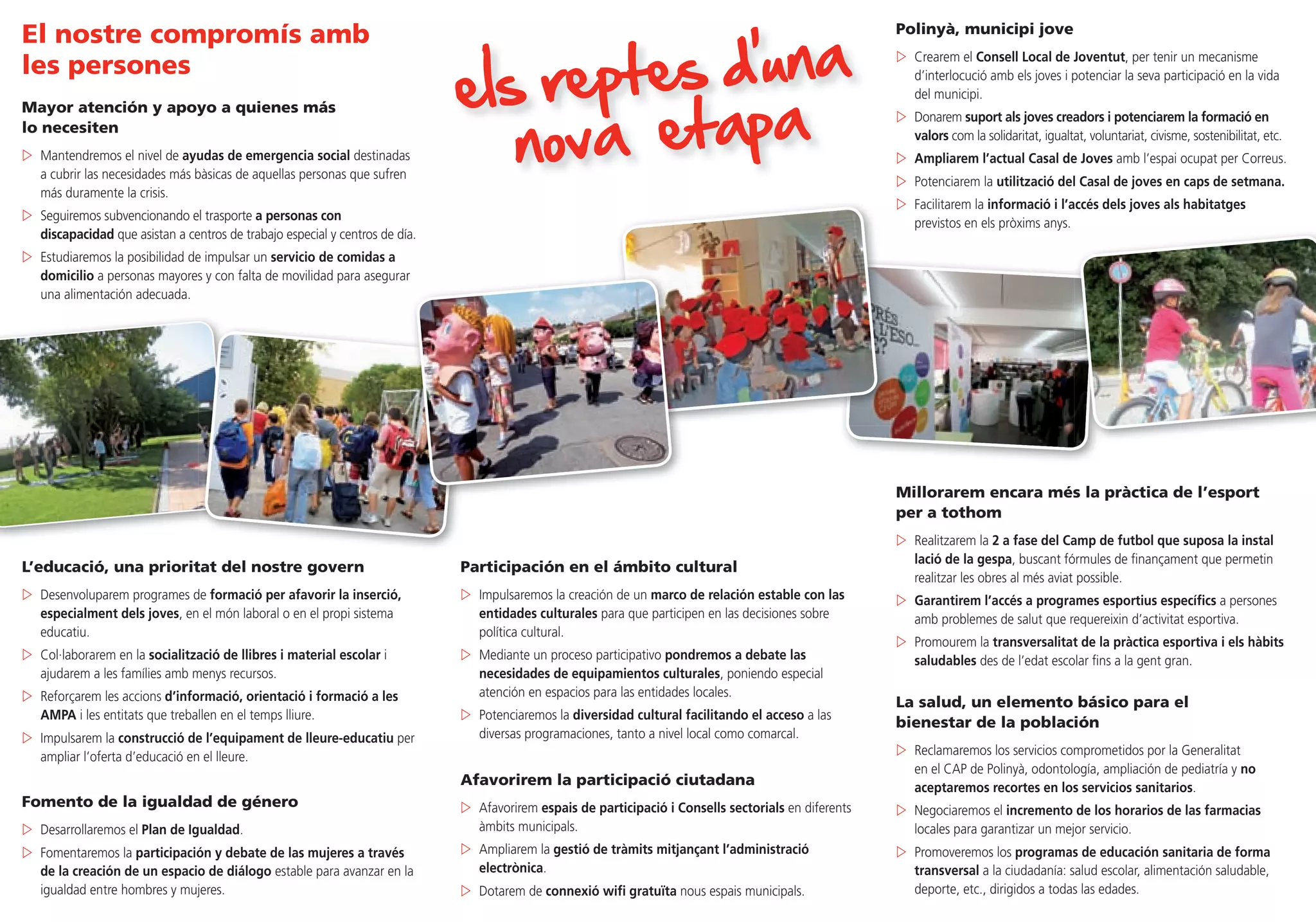 Triptic Resum Programa Electoral PSC Polinyà | PDF