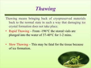 Cryopreservation | PPTX