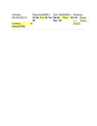 Trip to mauritius | PDF