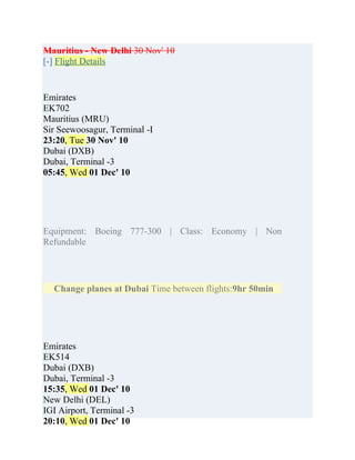 Trip to mauritius | PDF