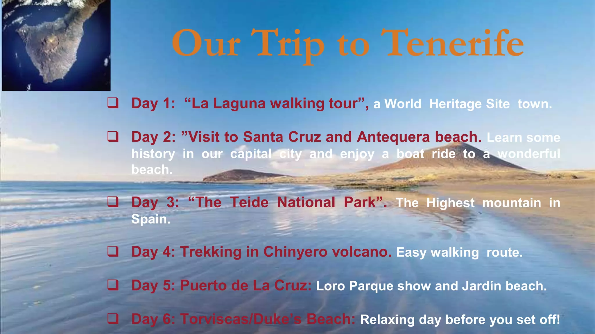 Trip to tenerife | PPTX