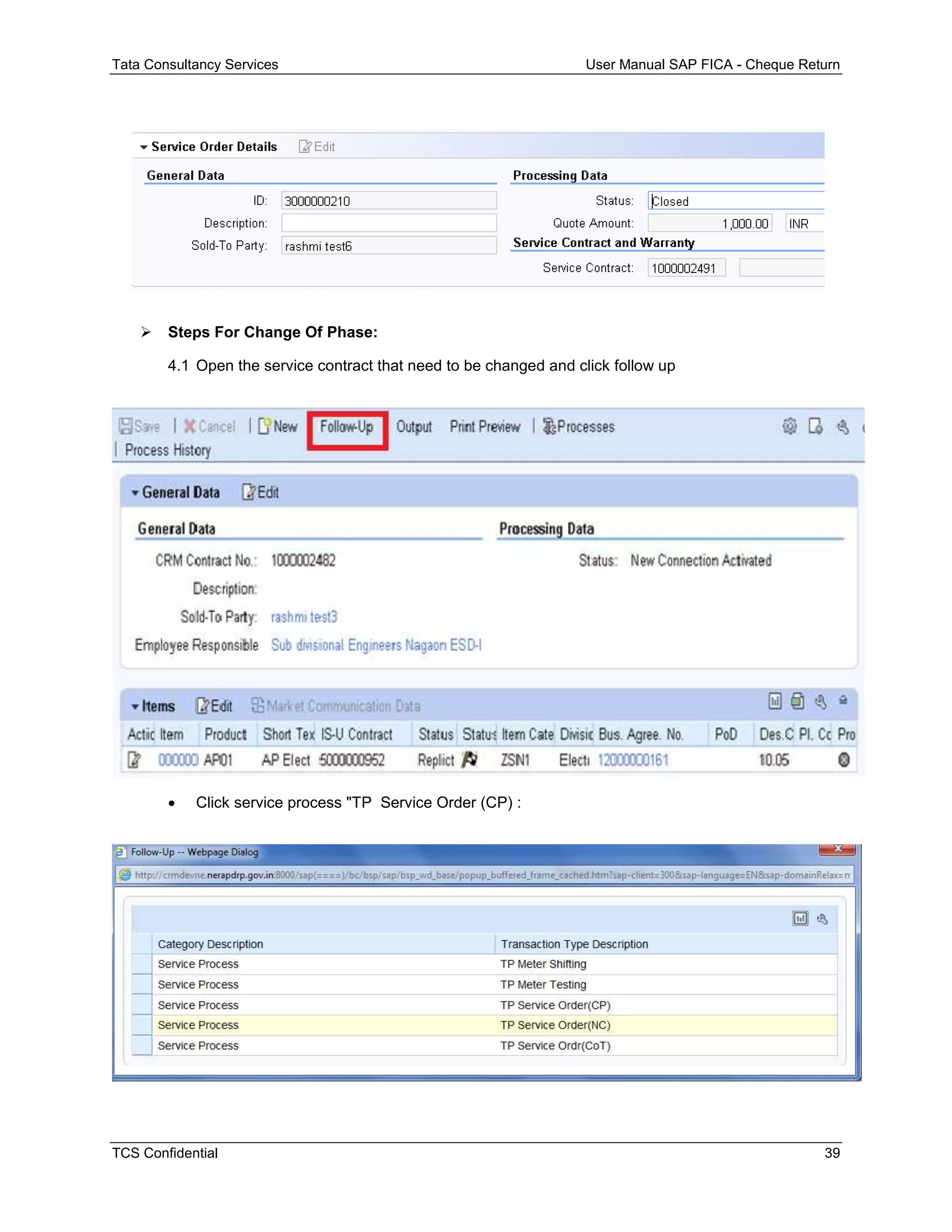 Tripua user manual for sap crm change process v1.1 | PDF